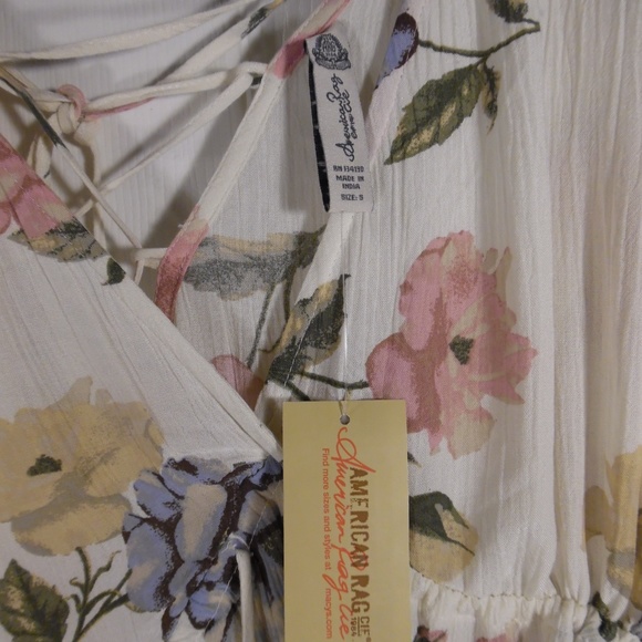 American Rag | Tops | American Rag Printed Laceup Back Highlow Top ...